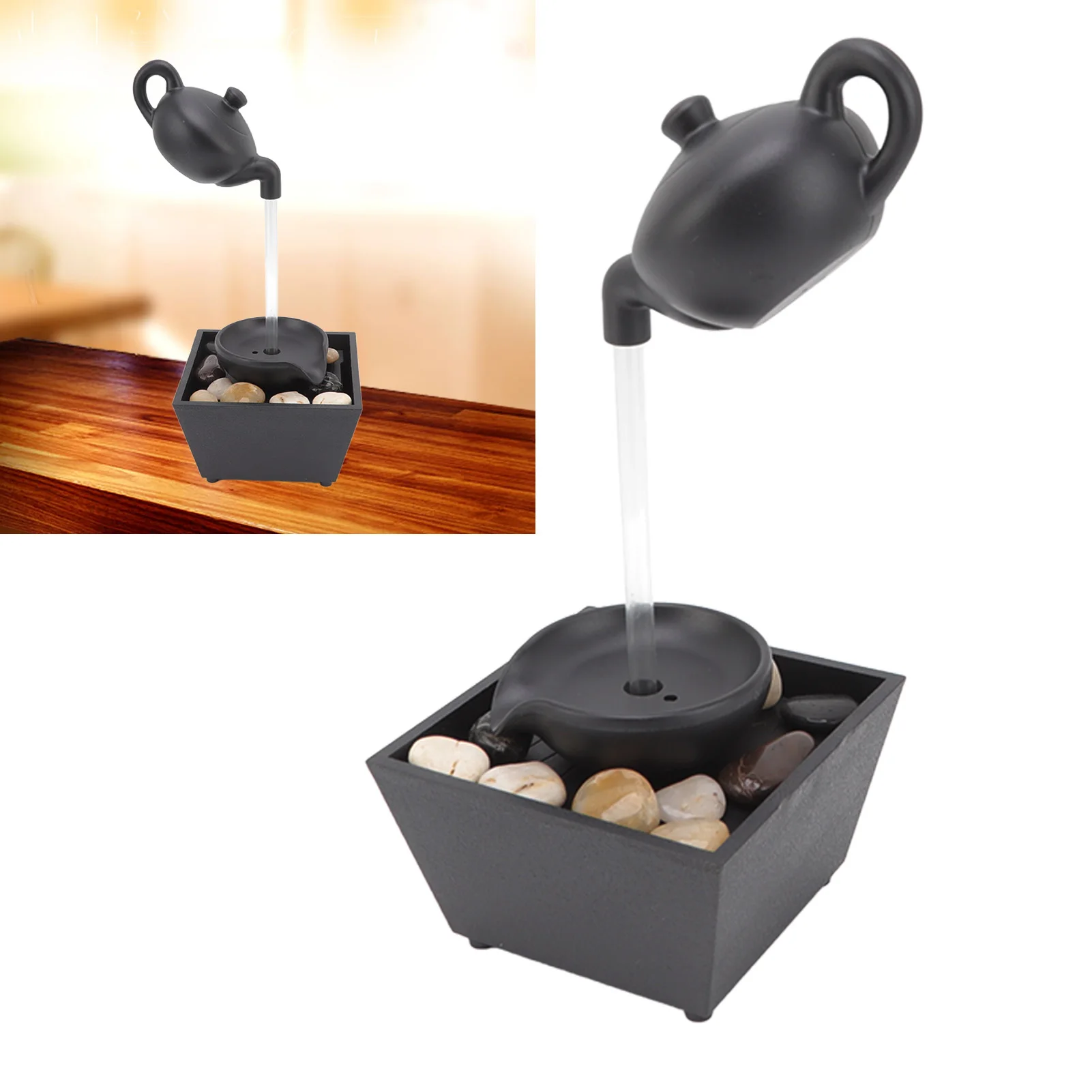 Indoor-Tabletop-Fountain-Floating-Teapot-Compact-Waterfall-Tabletop ...