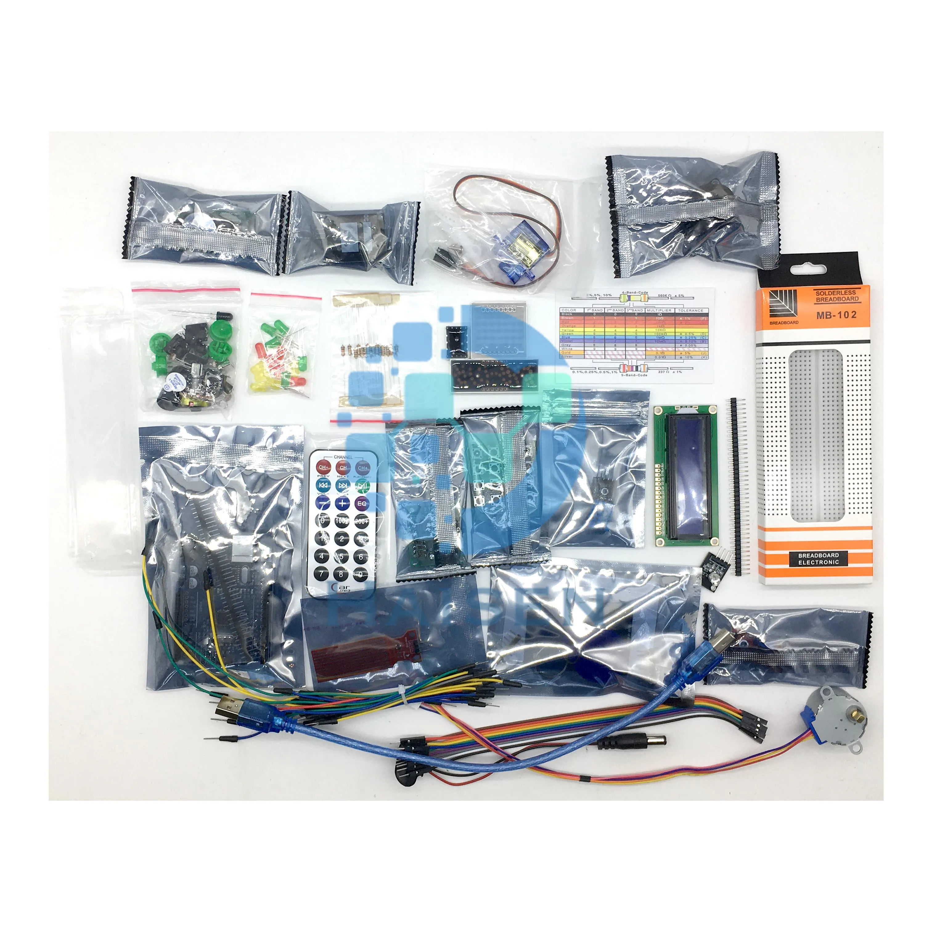 HAISEN-UNO-R3-electronic-complete-arduino-robotics-kit-Learning-starter-Kit-stepper-Motor-RFID ...