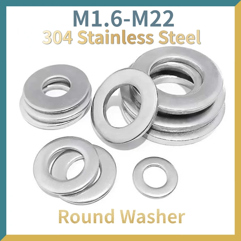 Large-Flat-Washer-304-Stainless-Steel-Big-Metal-Gasket-Meson-Plain ...