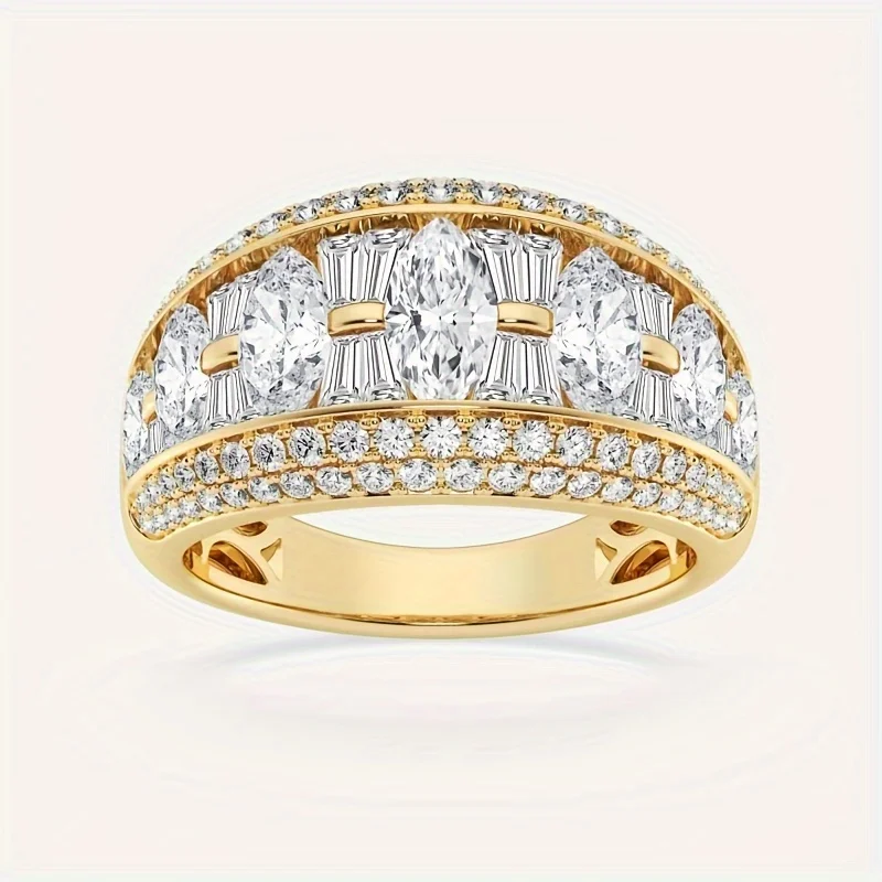 Luxury-Fashion-Gold-Color-Cubic-Zirconia-Shiny-Ring-Women-Temperament ...