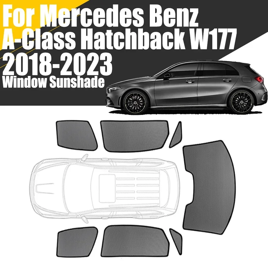 Custom-Magnetic-Car-Window-Sunshade-For-Mercedes-Benz-A-Class-Hatchback ...