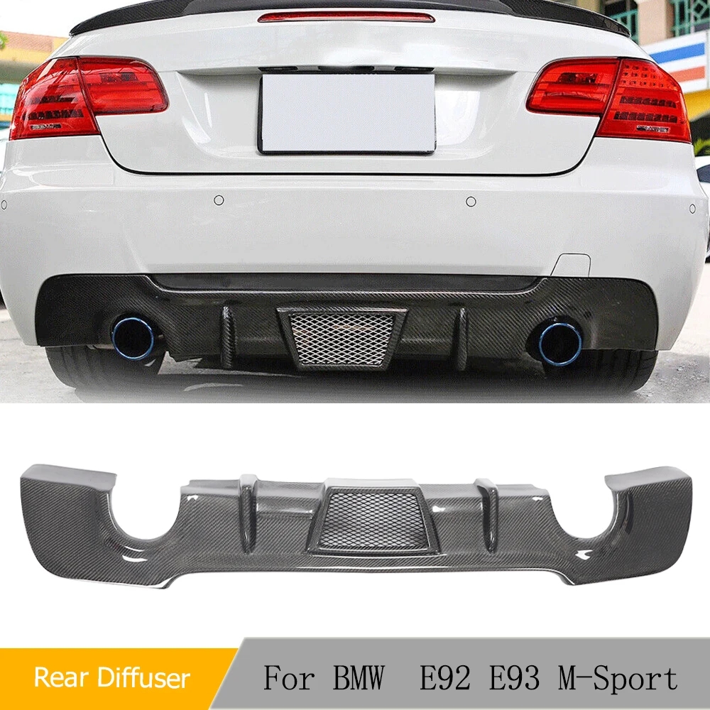 Carbon Fiber Rear Bumper Lip Diffuser Spoiler For BMW 3 Series E92 335i ...