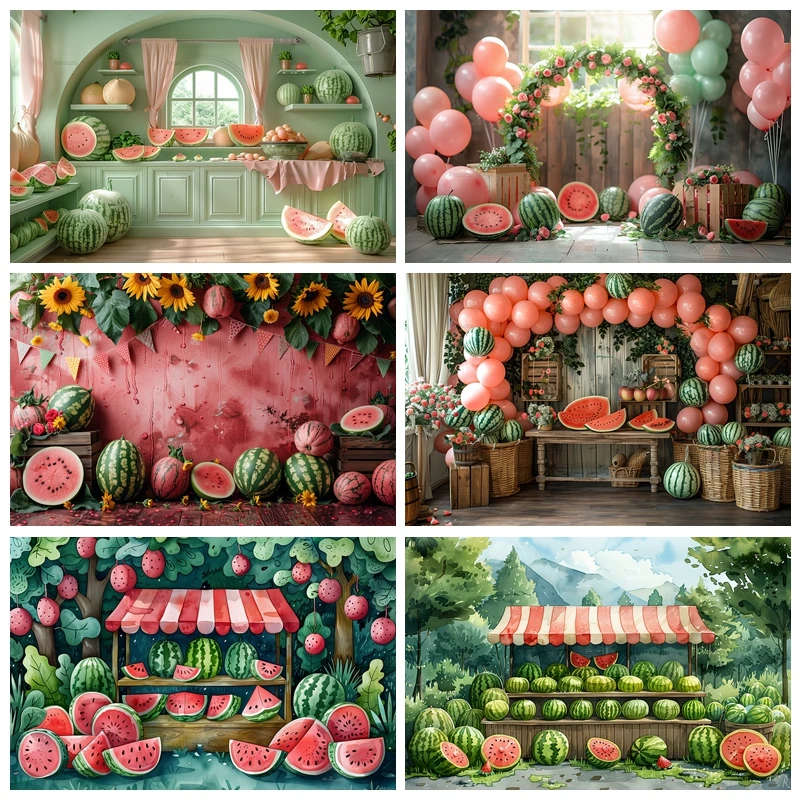 Summer-Watermelon-Theme-Newborn-Baby-Shower-Birthday-Party-Backdrops ...