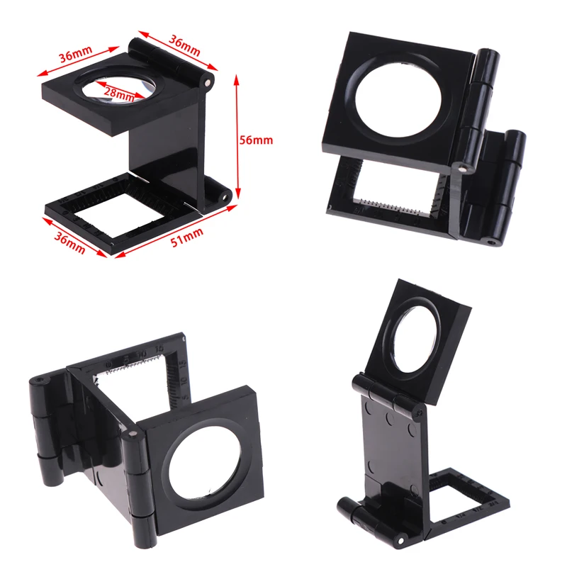 Lupa-plegable-de-lino-minilupa-de-Metal-de-bolsillo-contador-de-hilo-de ...