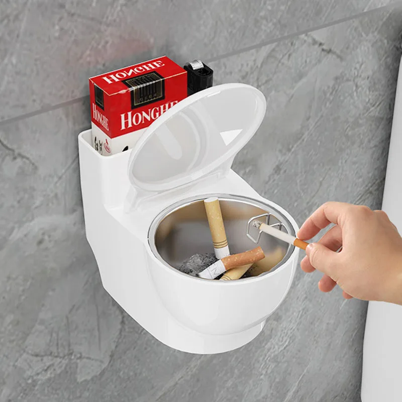 Wall-mounted-Ashtray-Toilet-shaped-Ashtray-With-lid-Funny-Bathroom ...
