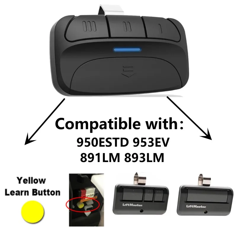 For-891LM-893LM-893MAX-950ESTD-953EV-Garage-Door-Remote-Control ...