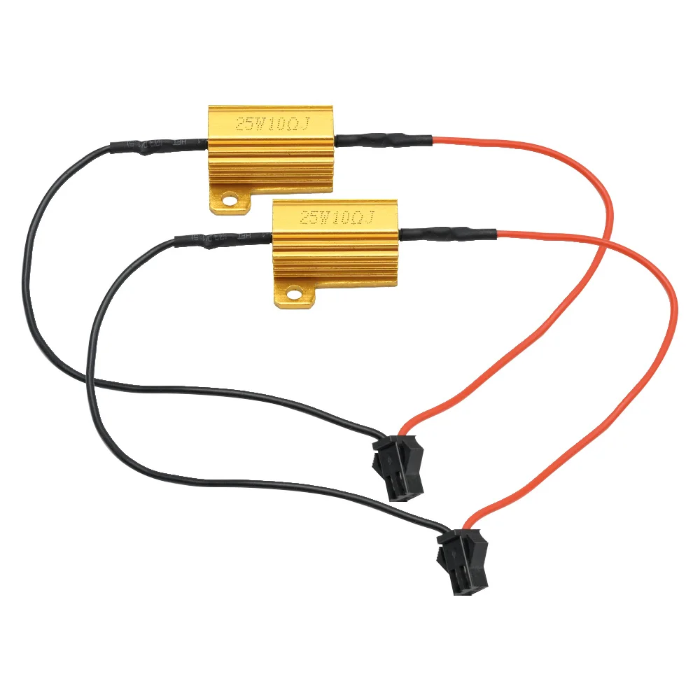 2PCS LED CAN-Bus 25W 10ohm Load Resistor Warning Canceller Decoder ...