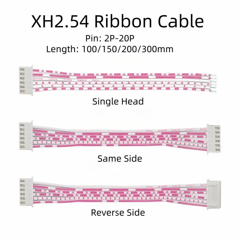 10pcs JST XH2.54mm Pitch Ribbon Cable XH 2.54mm Connector Plug Line 30 ...