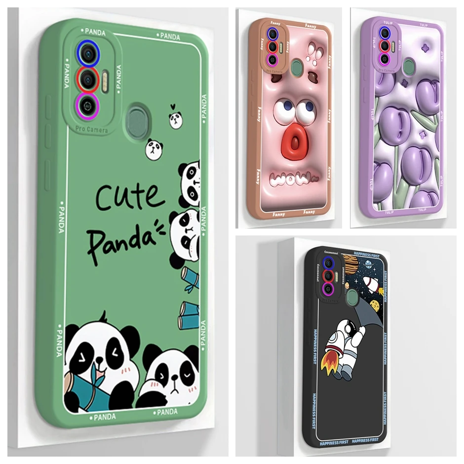 For Tecno Spark 7 7T Case Spark7 T Spark7t Back Cover Silicone Cute ...