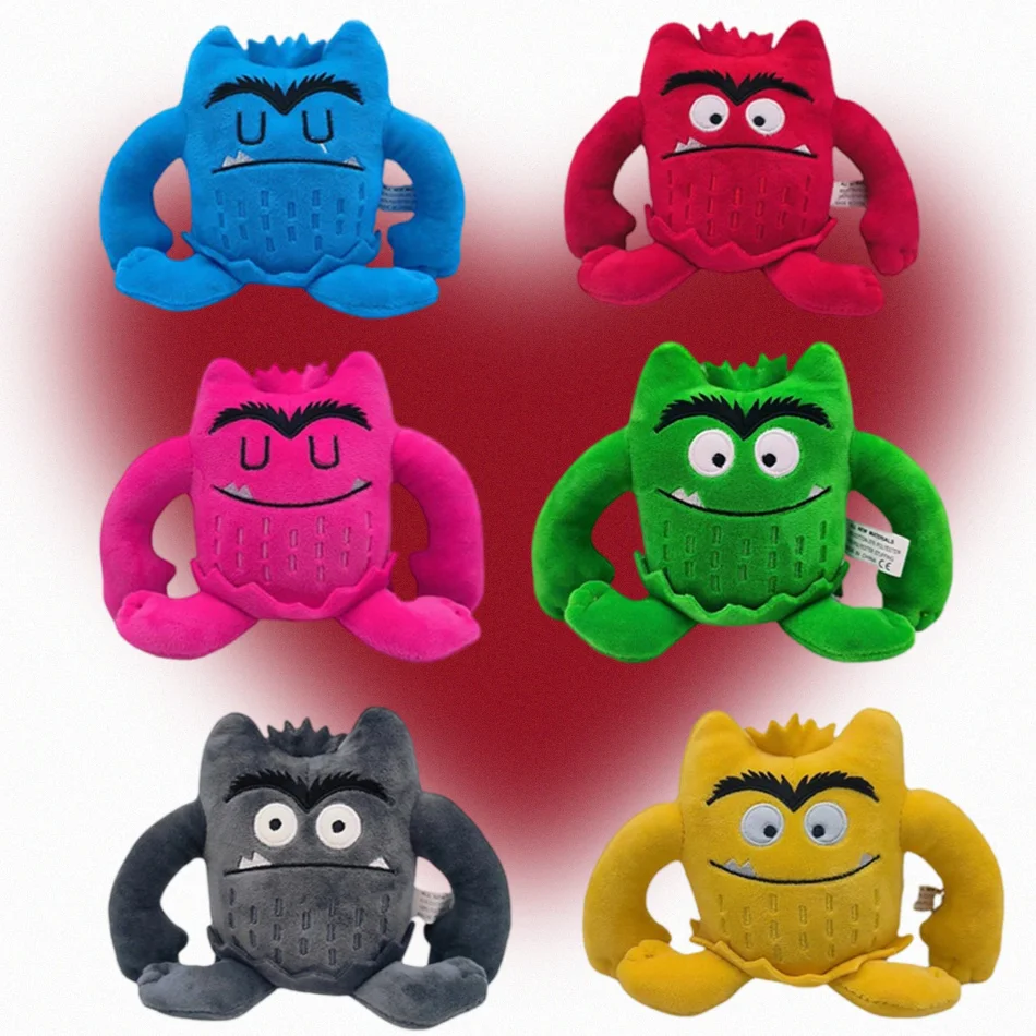 6pcs-set-6-Colors-Kawaii-The-Color-Monster-Plush-Doll-Children-Monster ...