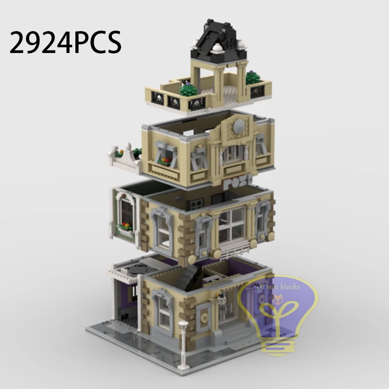 2022-New-City-Building-Series-Holiday-Hotel-Model-Building-Blocks-Self ...