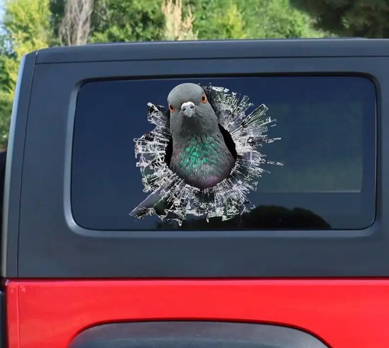 Pigeon-Window-Sticker-3D-Animal-Car-Decal-Car-Window-Decoration ...