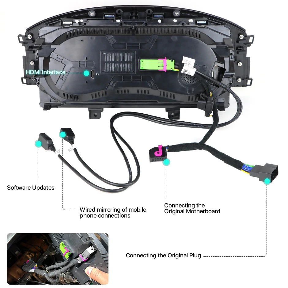 12.5 Inch Digital Dashboard Monitor for Volkswagen Golf 6/7 and Golf ...