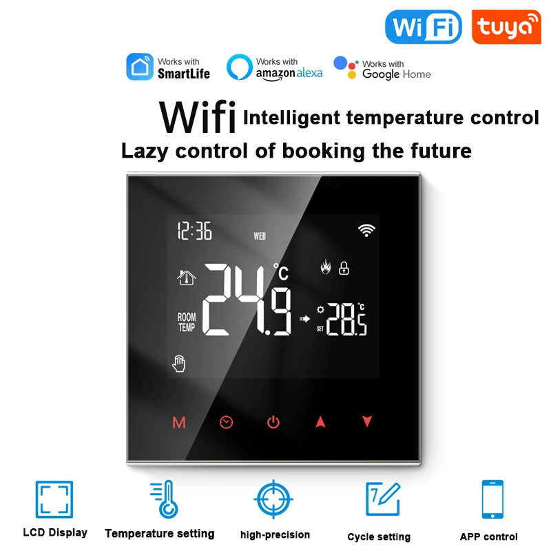 Tuya WiFi LED Smart Thermostat, Electric Floor Heating Water/Gas Boiler ...