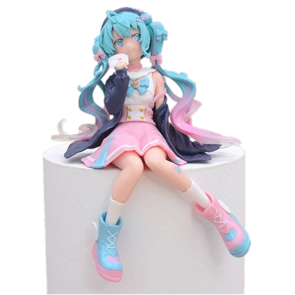 14cm Hatsune Miku Cute Sitting Action Figure Model Toys Japan Anime ...