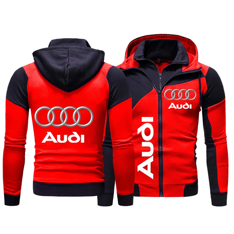 2023 New Mens Audi Car Logo Printing Hoodie Jackets Audi Brand Fleece ...