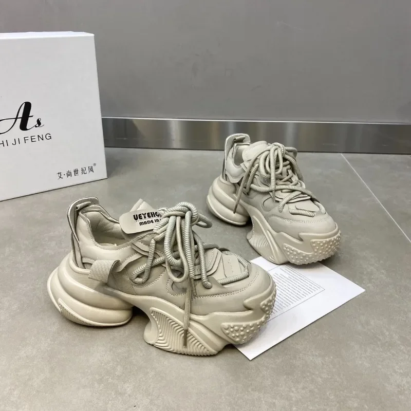 New-Spring-Chunky-Sneakers-Women-Autumn-Thick-Bottom-Platform-Sneakers ...
