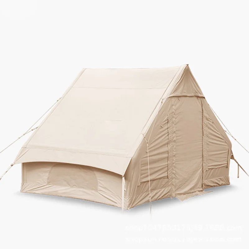 Outdoor-Herringbone-Camping-Tent-Family-Cotton-Tent-Rainproof-Thickened ...