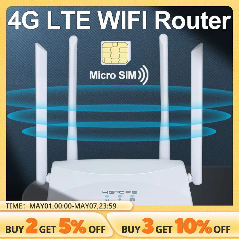 4G-LTE-WIFI-Router-150Mbps-4-External-Antennas-Power-Signal-Booster ...