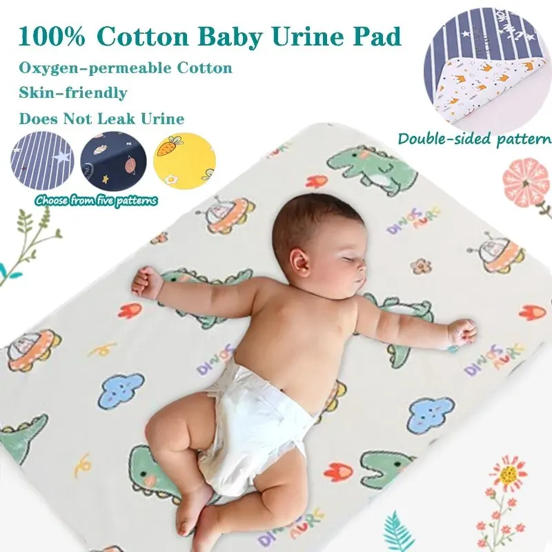 Two-Sided Cartoon Baby Diaper Changing Mat Soft Cotton Large Diaper ...
