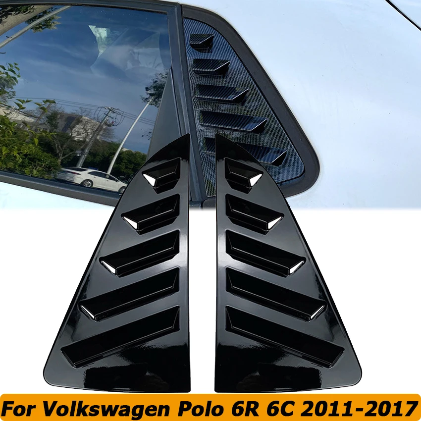 2PCS/SET Rear Window Louver Shutter Side Vent Quarter Cover Trim ...