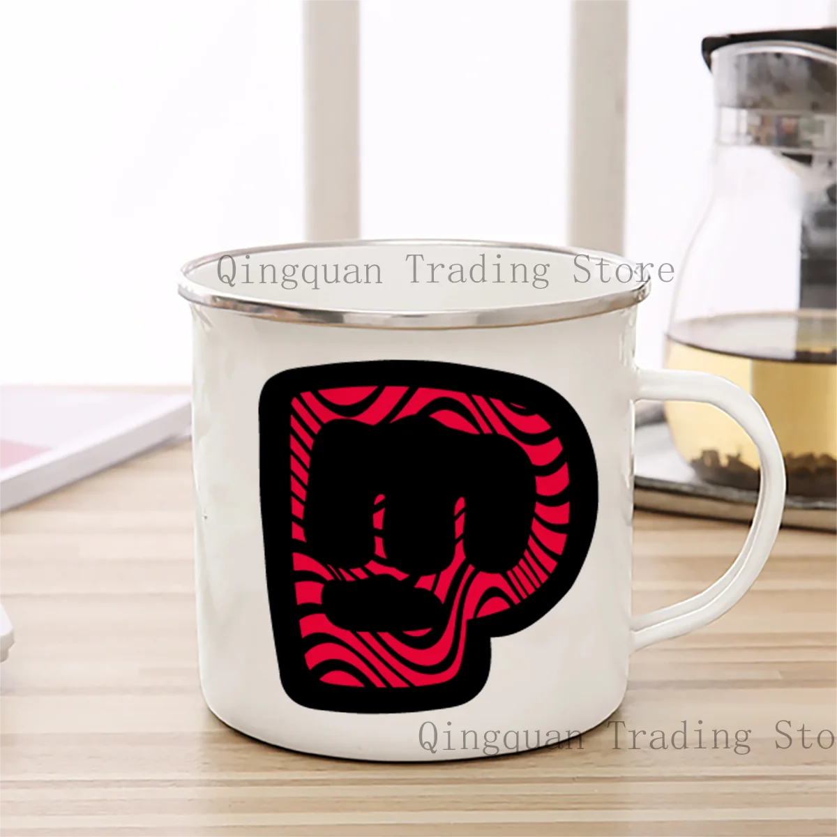 Pewdiepie-Red-Enamelled-cup-Coffee-Mug-11oz-Ceramic-Coffee-Tea-Cocoa ...