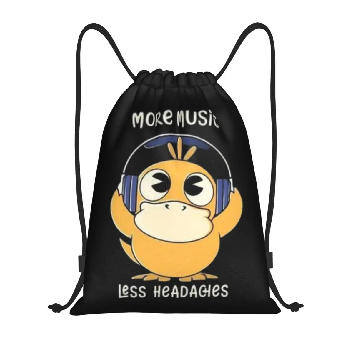Anime Manga Psyduck Bag Drawstring Backpack Sports Gym Sackpack ...