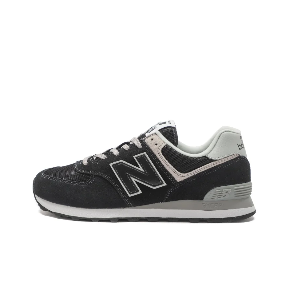 New Balance NB 574 Retro Letter Lace Mesh Fabric Two layer Velvet ...