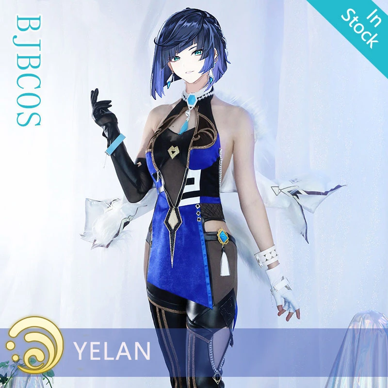 Genshin Impact Yelan Cosplay Costume Lovely Uniform Suit Game Cosplay ...