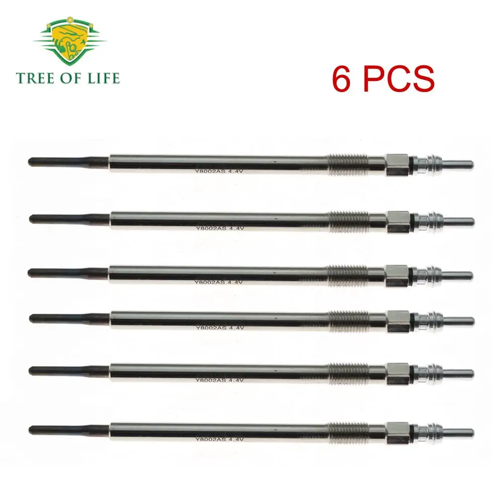 6x Glow Plugs 4.4V For Mercedes-Benz CDI V6 W203 W204 W211 W164 W221 ...