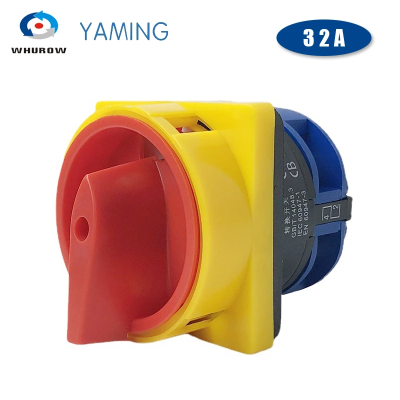 32 Amp 1 Pole Isolator Switch Rotary Cam Changeover Switch Pad Lock On ...