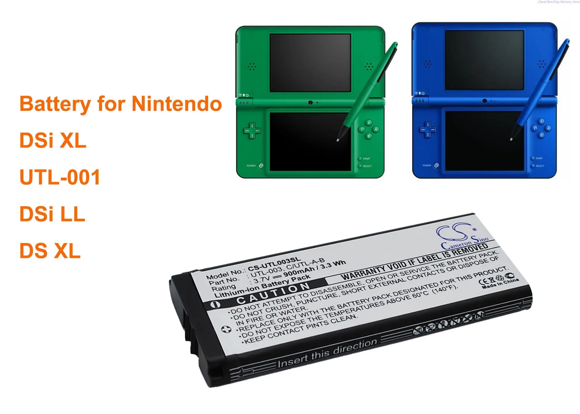 Cameron Sino 900mah Battery C/utl-a-bp, Utl-003 For Nintendo Ds Xl, Dsi ...