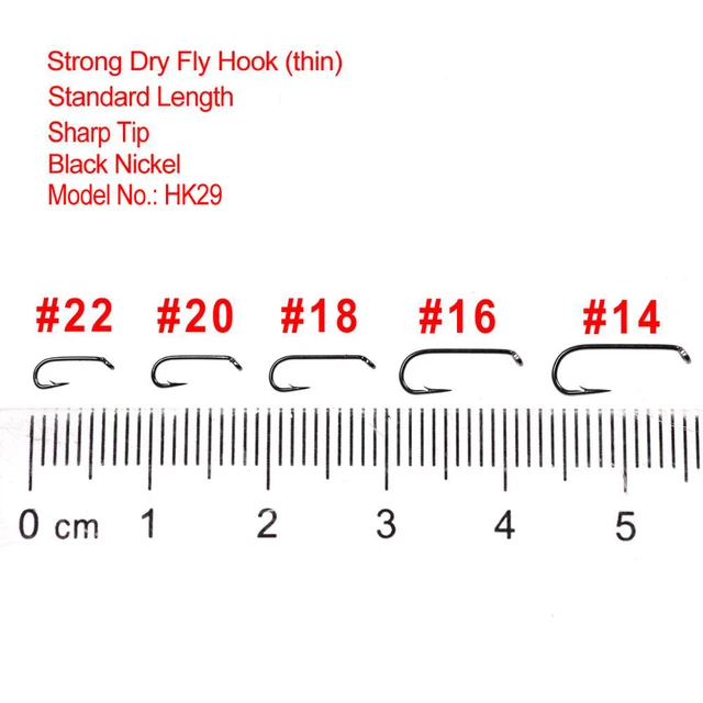 Dry Fly Hook Size Chart