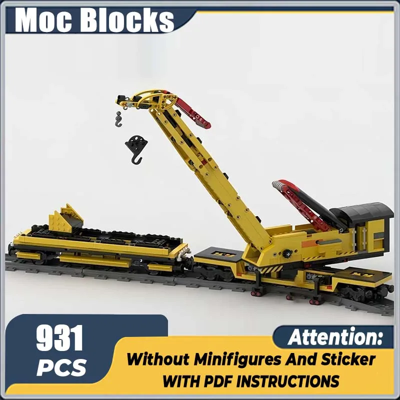 City Railway Trains Rail Crane Technical Engineering Vehicle MOC ...