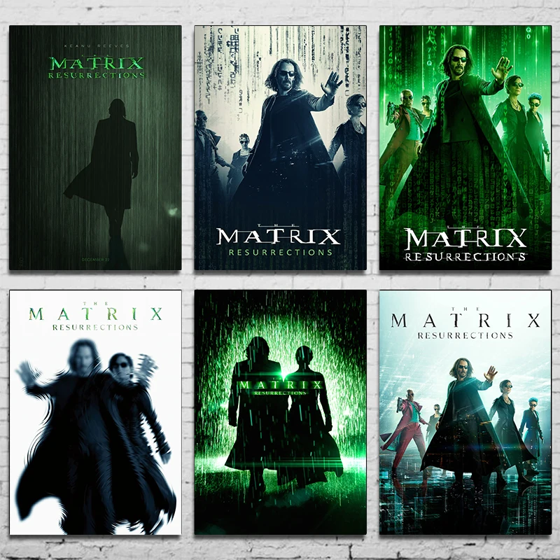 Classic-American-Movie-The-M-atrix-Resurrections-Poster-Canvas-printing-Cinema-wall-art ...