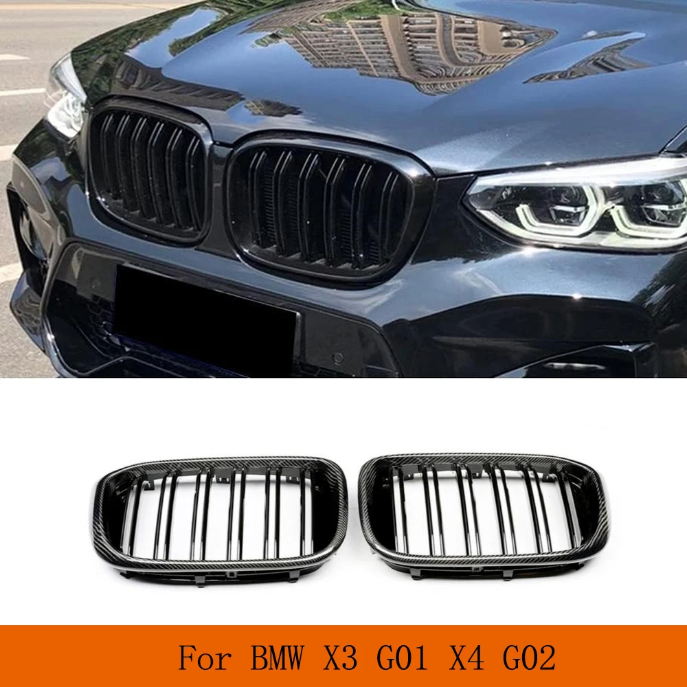 Double-Slat-Front-Grilles-Kidney-Grill-For-BMW-X3-G01-G08-X4-G02-2018 ...