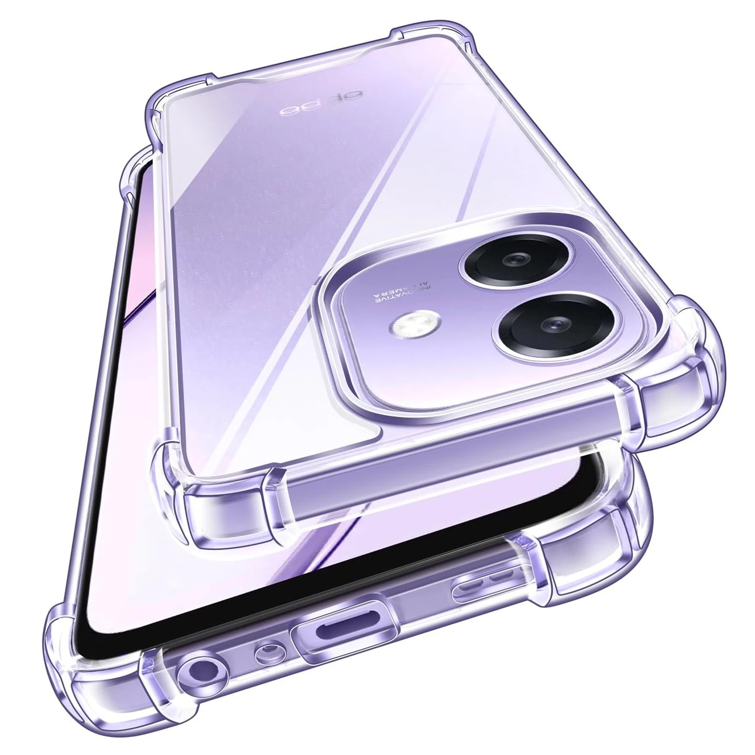 Four-Corners Shockproof TPU Case for OPPO A40 A40M A60 5G Protective ...