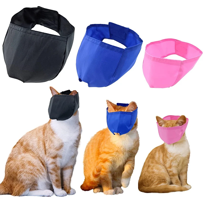 Cat-Anti-Bite-Muzzles-Breathable-Nylon-Protective-Hood-Cats-Bathing ...