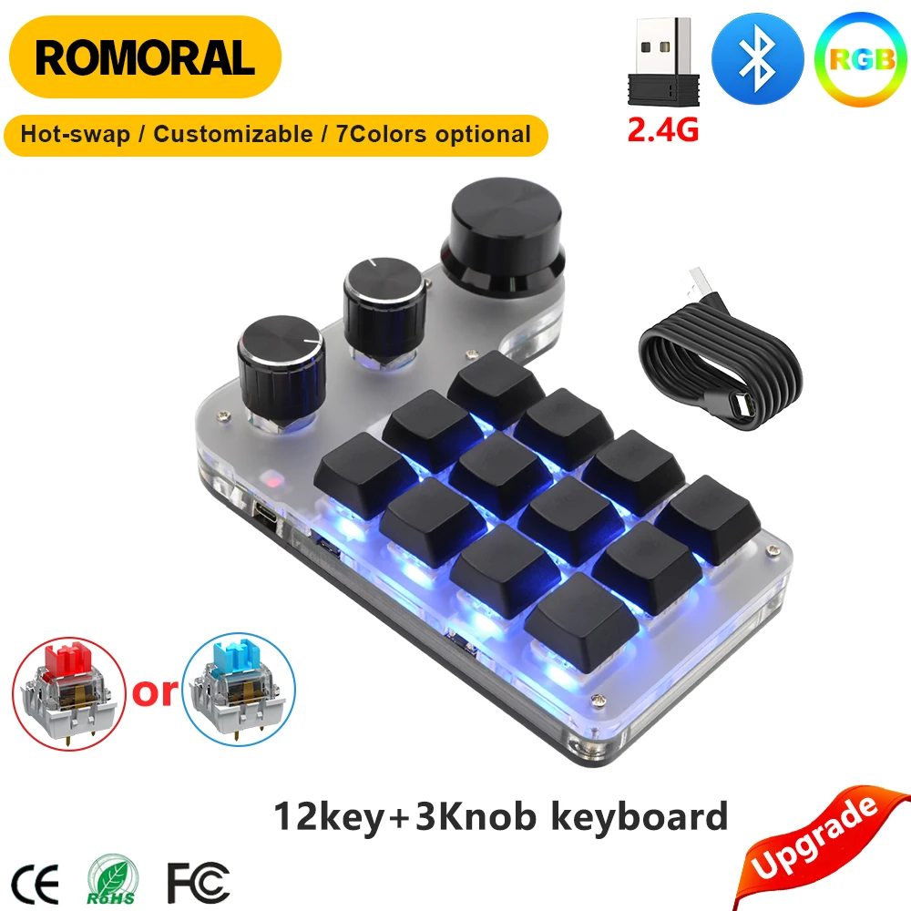 rogramming-Macro-Custom-Knob-Keyboard-Copy-Paste-Bluetooth-RGB-2-4G-USB ...