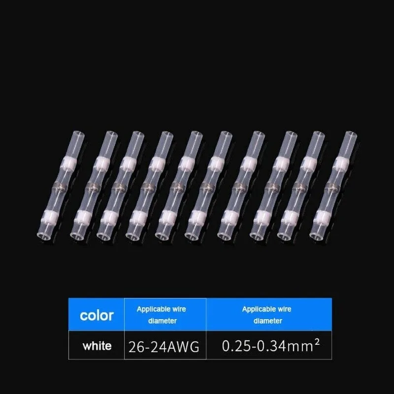50PCS-box-Waterproof-Heat-Shrink-Butt-Crimp-Terminals-Solder-Seal ...