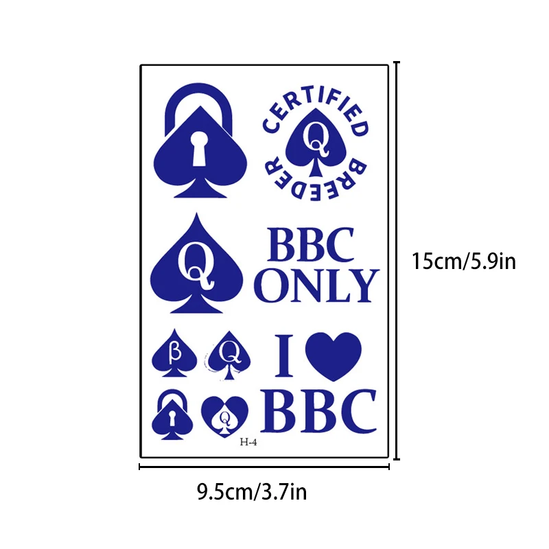 Spade-Q-Tattoo-Sticker-Temporary-Sticker-Waterproof-and-Durable-Herbal ...