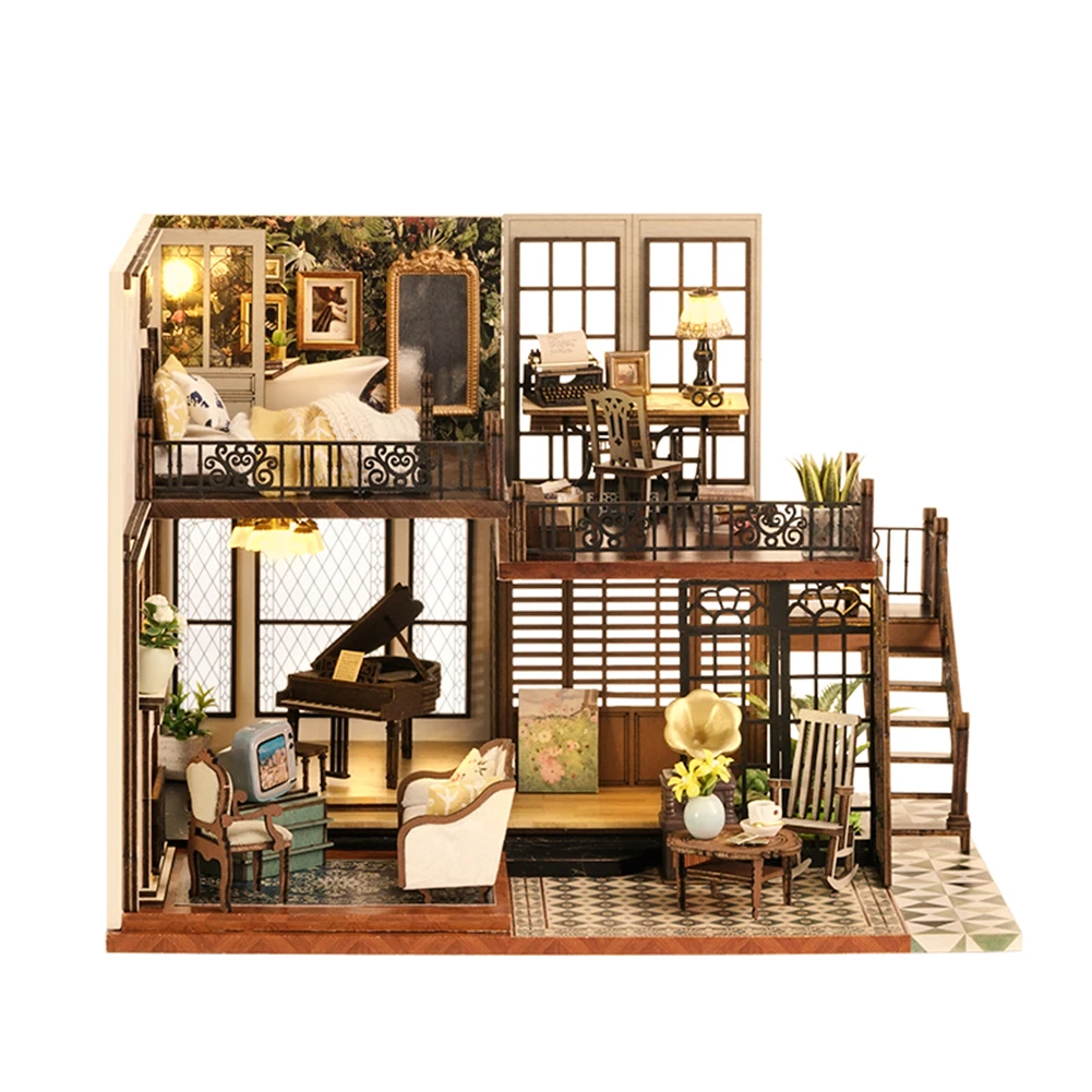 DIY-Miniature-Doll-House-Diorama-Toys-Kids-Assembled-Dollhouse-Puzzle ...