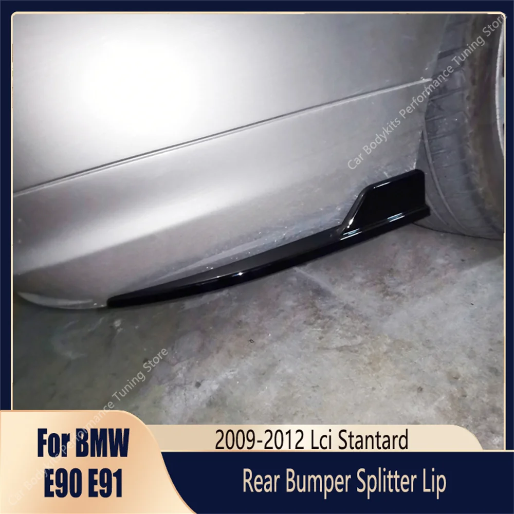 For-Bmw-E90-E91-Lci-Rear-Bumper-Side-Splitter-3-Series-318i-320i-320d ...