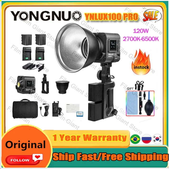 Yongnuo-LUX100-YNLUX100-PRO-120W-2700K-6500K-Bowens-Mount-Handheld ...