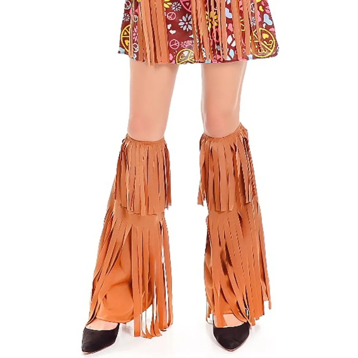 Brown-Retro-Rock-Hippie-Tassel-Boot-Covers-80s-Music-Festival-COS-Stage-Performance-Tassel-Boot ...