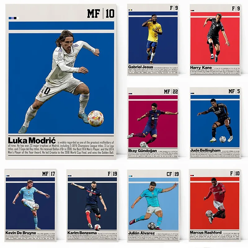 Football-Player-Celebrity-L-Modric-Poster-Canvas-Painting-Wall-Art-for ...