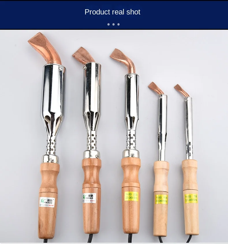 150W 200W 300W Electric Soldering Iron Solder Welding Chisel Tip Wood ...