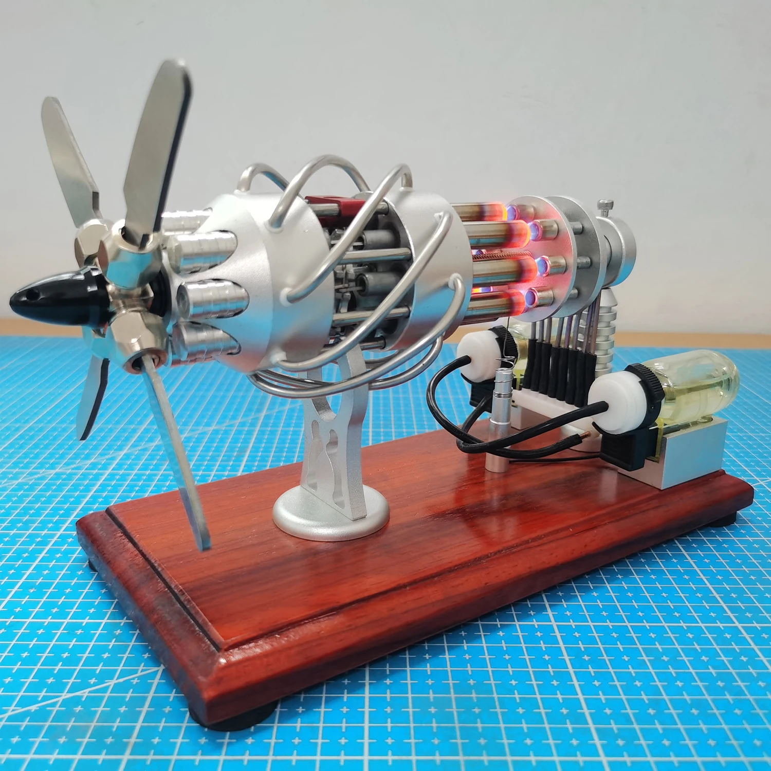 Hot Air 16 Cylinder Stirling Engine Model Double Gas Tank Stainless ...