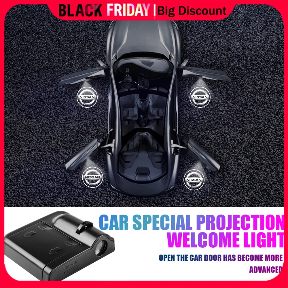 4pcs-Car-Door-Welcome-Lamp-Laser-Projector-Shadow-Lights-For-Nissan ...