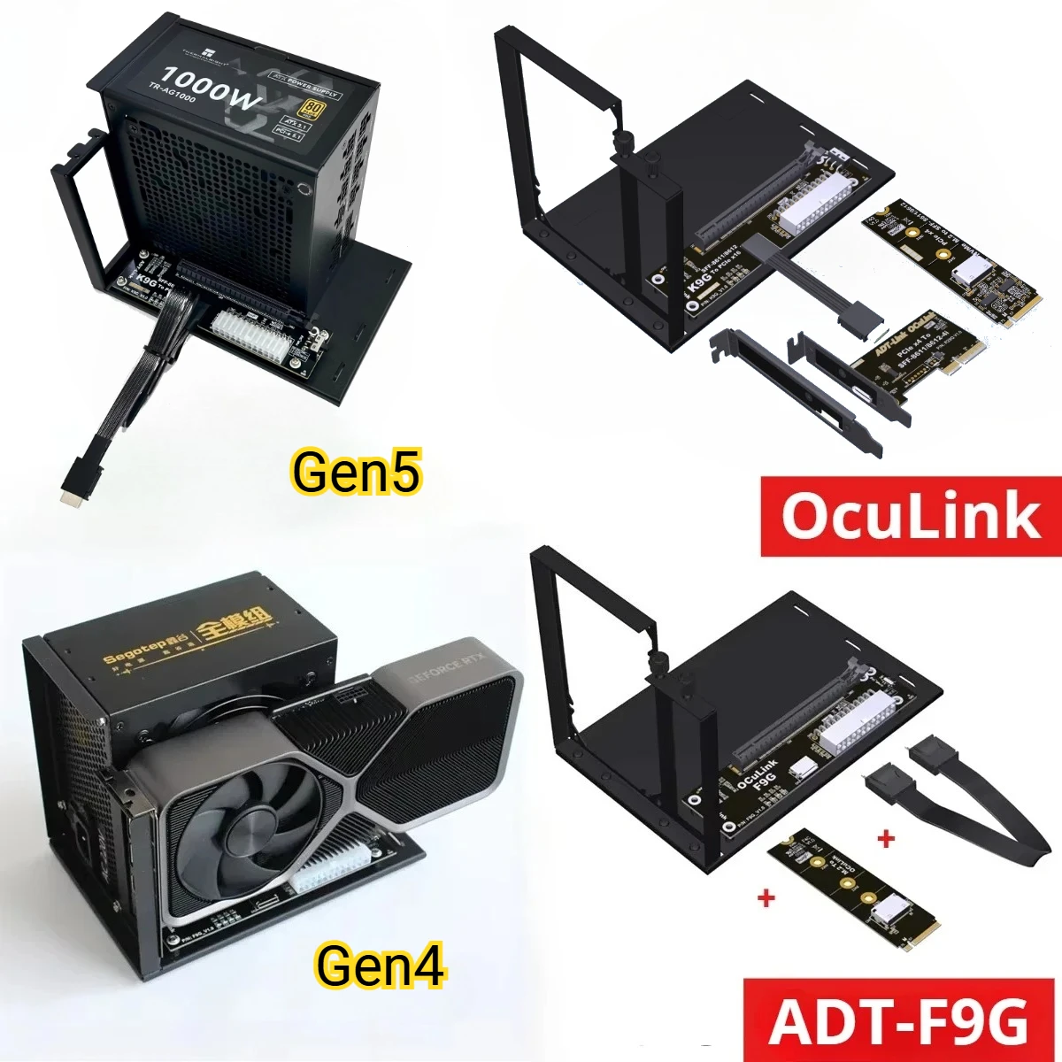 OCuLink GPU Dock PCIe 5.0 4.0 x4 Gen5/4 Notebook Laptop PC to External ...